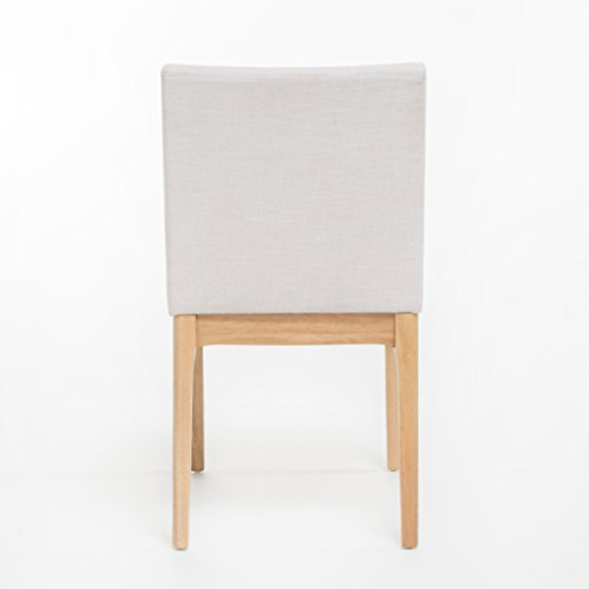 Christopher Knight Home Kwame Fabric / Oak Finish Dining Chairs, 2-Pcs Set, Light Beige