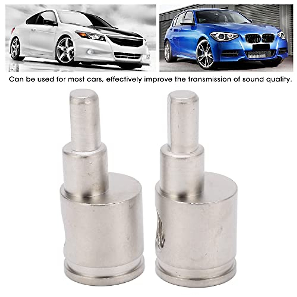 Fydun 2pcs 0 Gauge to 4 Gauge Wire Reducer Amp Input Reducers Amp Input Reducer Adapter High Power Brass Nickel Plated for Car