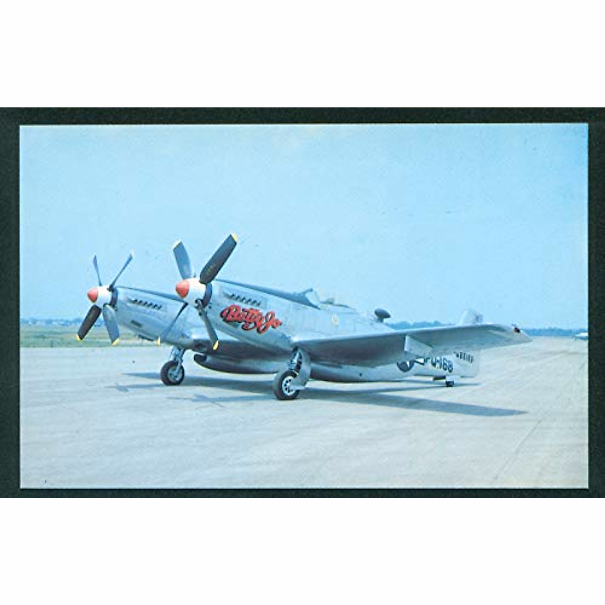 North American F-82 Twin Mustang Interceptor Aircraft North Korean War Propeller Airplane Postcard