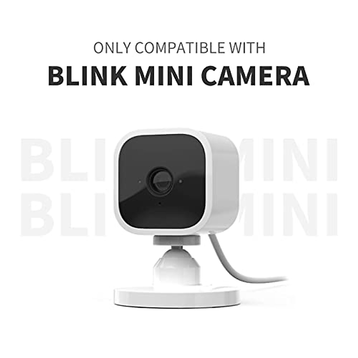 Blink Mini Camera Adhesive Wall Mount Bracket, Strong Adhesive Durable Camera Mount Stand for Blink Mini Indoor Camera, No Drill, No Screws, Decorate Damage-Free, Easy to Install (2 Pack)