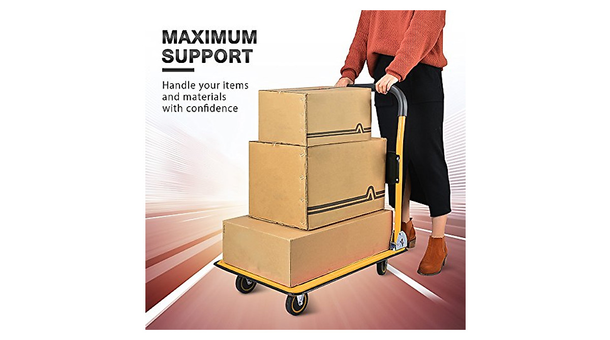 Push Cart Dolly by Wellmax - Foldable & Durable Design