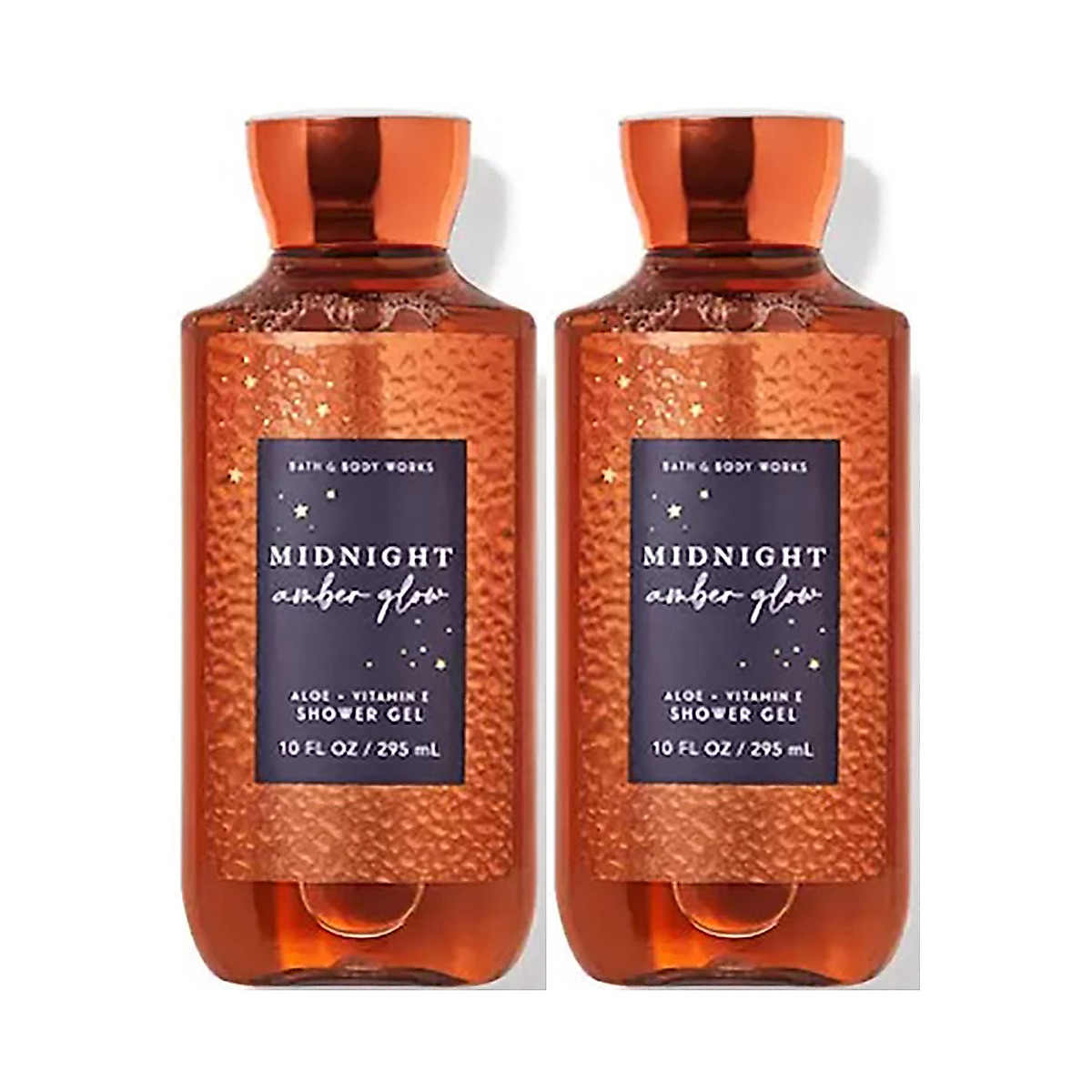 Bath & Body Works Midnight Amber Glow Shower Gel Gift Sets For Women 10 Oz 2 Pack (Midnight Amber Glow)