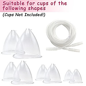 weiwei Vacuum Cupping Machine Accessories, 2 PCS Premium Silicone Y Type Hoses Tubing for 210ml 180ML 160ML 150ML Large Breast Buttocks Lift Vacuum Cups