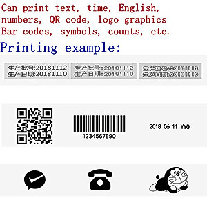 Premium Quality Handheld Intelligent Inkjet Printer, 600DPI Portable Handheld Jet Printer Inkjet Coding Machine Date Coder, 4.3" LED Screen Display for Trademark,Logo,Graphic,Date Coder