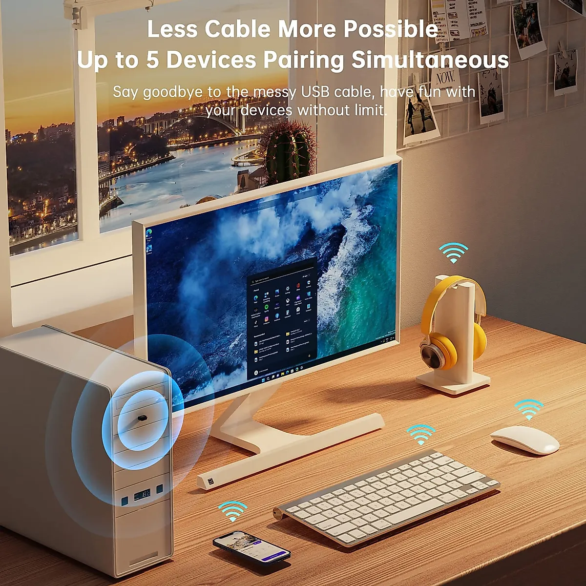 USB Bluetooth 5.3 Adapter for PC, EDUP USB Bluetooth Dongle Receiver Support Windows 11/10/8.1 Plug and Play for Desktop, Laptop, Mouse, Keyboard, Printers, Headsets, Speakers, PS4/ Xbox Controllers