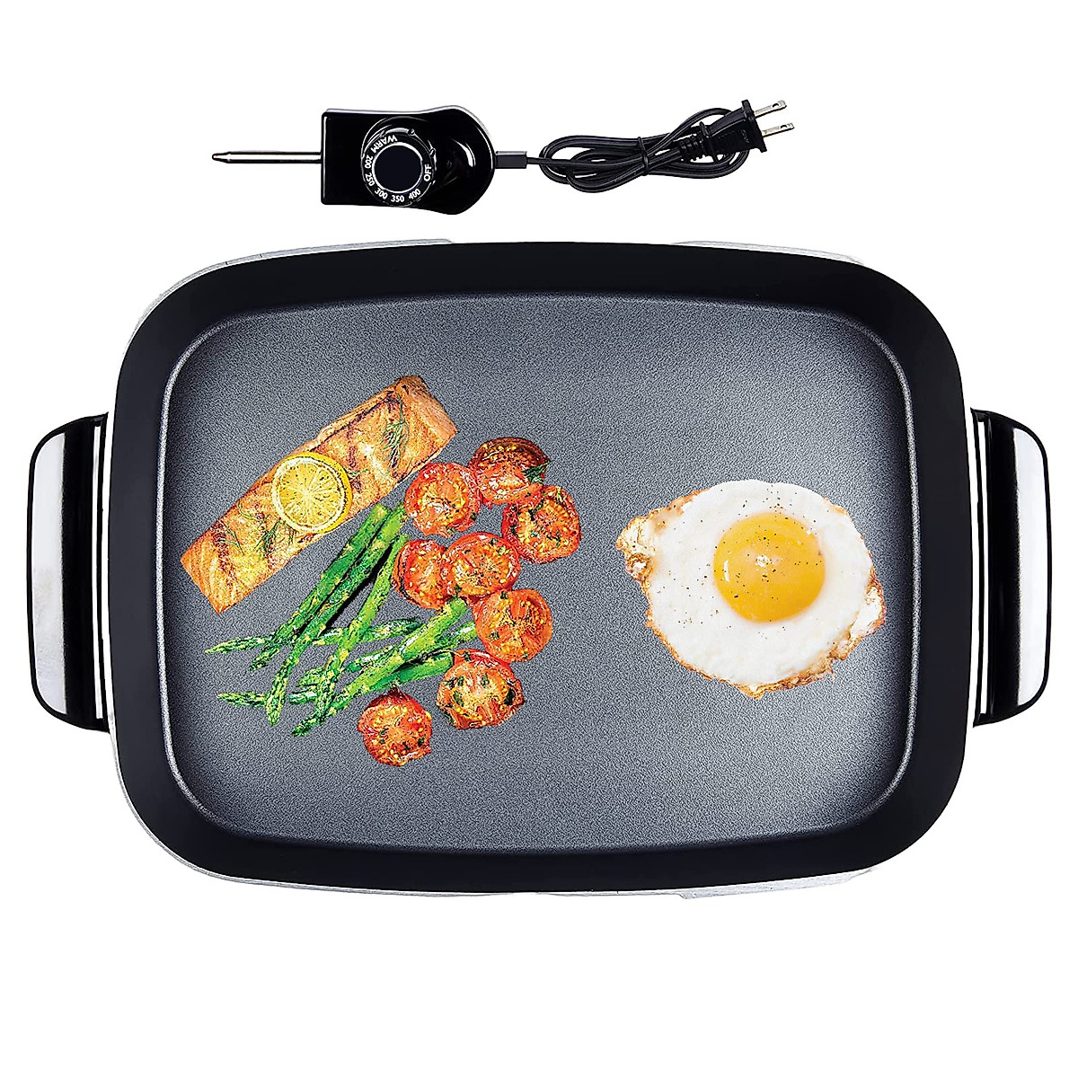 Nonstick Electric Skillet - Great for breakfast lunch dinner, and entertaining (16 Inch)