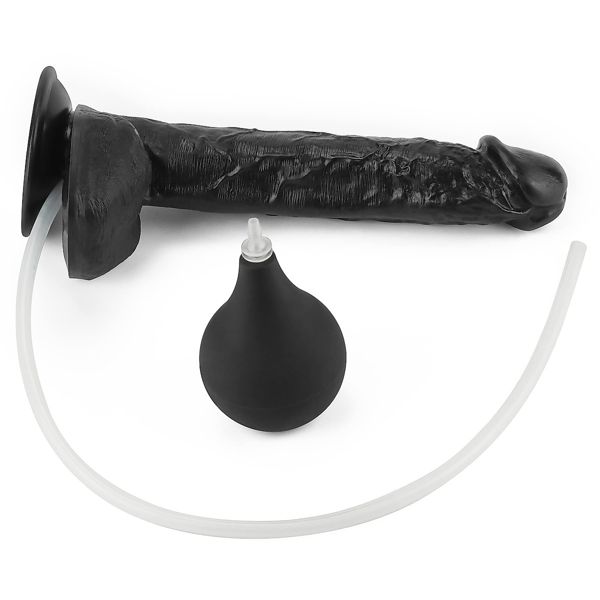 Squirting Dildo Black Dildo, lovetoy 11" Realistic Squirting Dildo Ejaculating Dildo with Enema Bulb Removable, Adult Sex Toy Big Anal Dildo Strap on Thick Huge Large Dildo Suction Cup Dildo Butt Plug