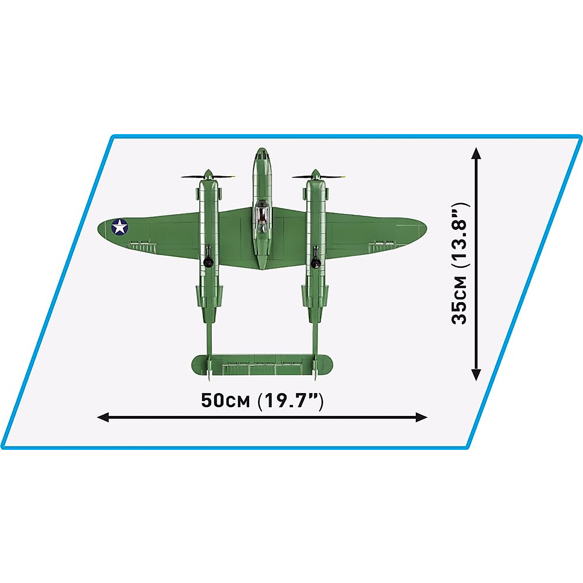 COBI Historical Collection: World War II Lockheed P-38 Lightning (H) Plane