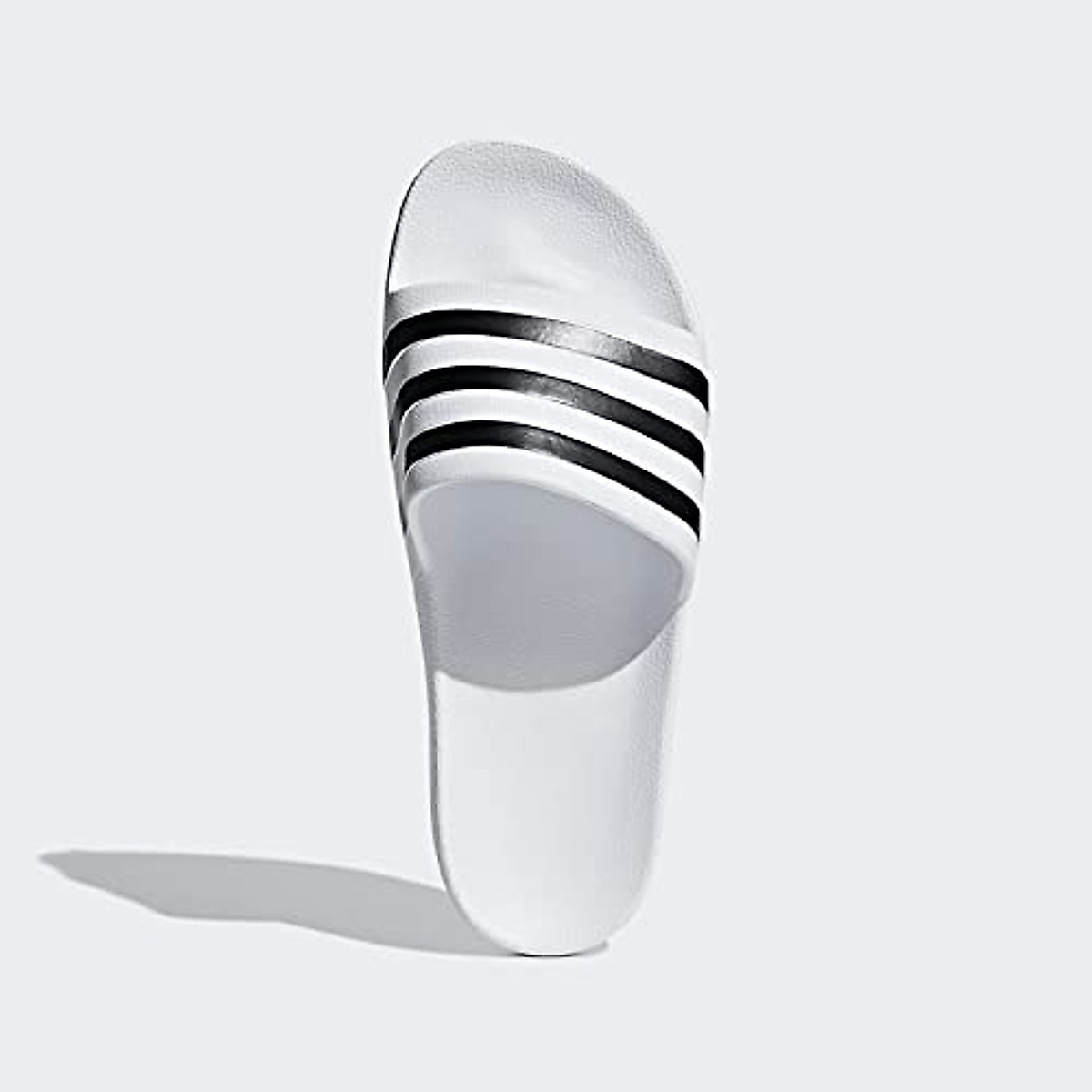 adidas unisex adult Adilette Aqua Slide Sandal, White/Core Black/White, 13 Women Men US