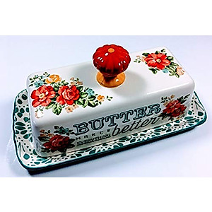 The Pioneer Woman Vintage Floral Butter Dish Stoneware