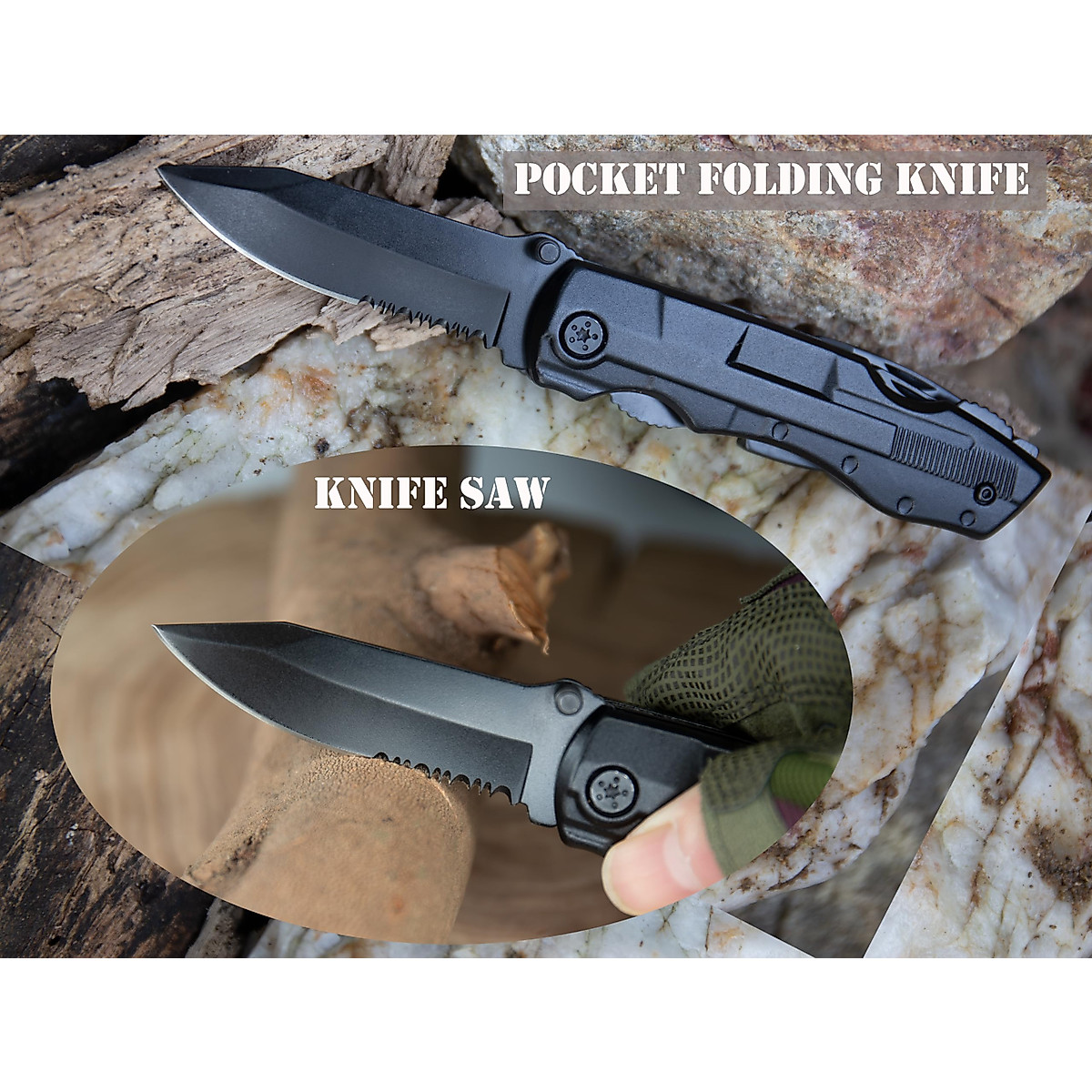 WILDWITNESS FD01 Folding Pocket Knife, Multitool, Pliers, Wire Cutter, Bottle Opener, Screwdriver for Camping, Hunting, Fishing, EDC Knife, Tools for Men