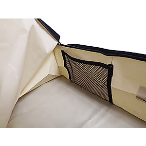 Neusu Underbed Storage Bag for Comforters - Beige, Jumbo XXL, 180 Liters, 49" x 31" x 7"
