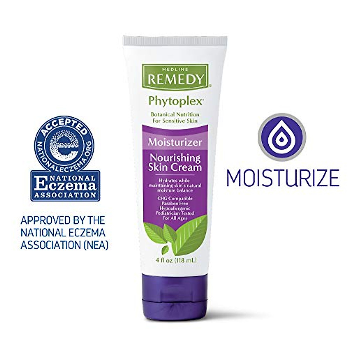 Medline Remedy Phytoplex Nourishing Unscented Skin Cream, Natural Moisture Balance, 4 Ounce, 12 Count