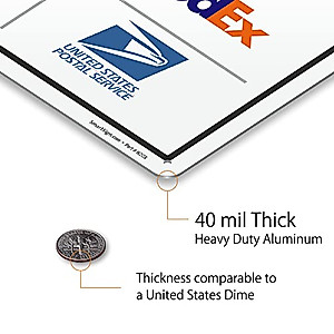 SmartSign 10 x 14 inch “Please Deliver All Packages Inside The Porch” Metal Sign with Delivery Logos, 40 mil Laminated Rustproof Aluminum, Multicolor, Made in USA