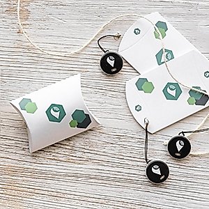 TrackR pixel - Bluetooth Tracking Device. Item Tracker. Phone Finder. iOS/Android Compatible - Black (5 Pack)