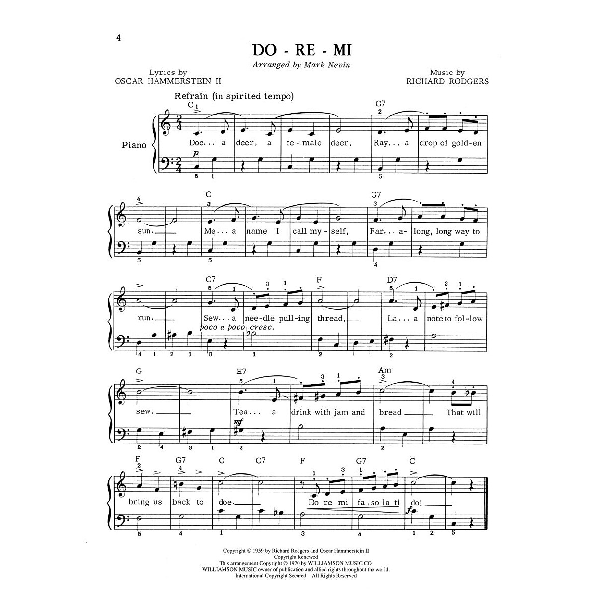 The Sound Of Music Beginner's Piano Book - Piano, Vocal and Guitar Chords