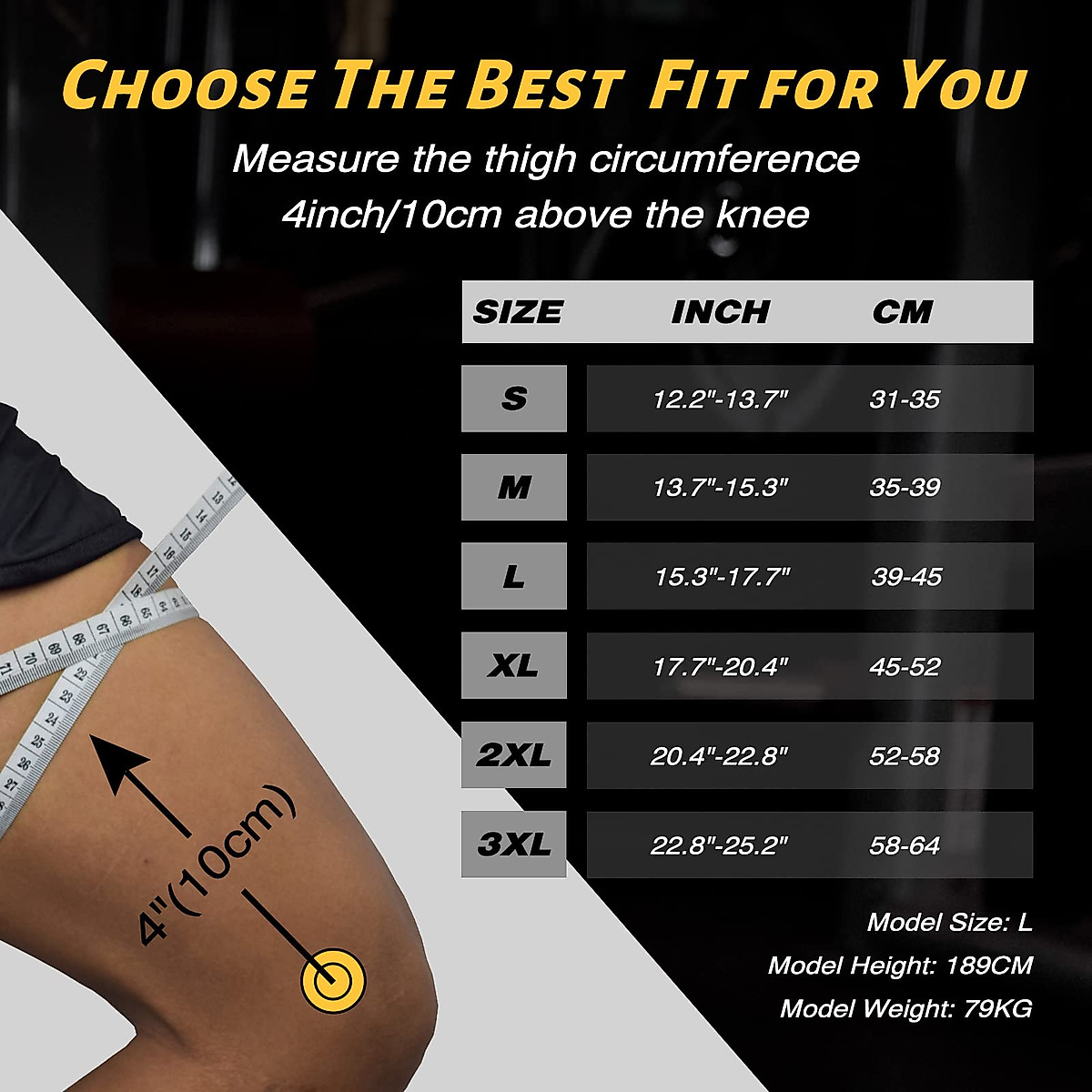 Glofit Professional Knee Brace, Compression Knee Sleeve with Patella Gel Pad & Side Stabilizers, Knee Support Bandage for Pain Relief, Medical Knee Pad