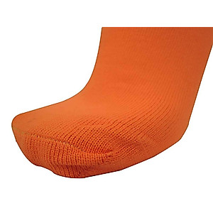 Fitliva Neon Orange Tube Socks Halloween Socks Softball Uniform (3Pack-Orange)