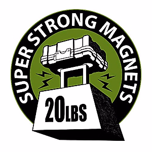 Airtight, Waterproof Magnetic Locking Storage Box with Inner Dividers, Hide-A-Key Magnet Mount Box