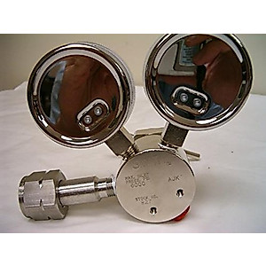 Miller Smith 827-00-27 Silverline High Pressure Analytical Brass Single Stage Regulators, 6000 PSI