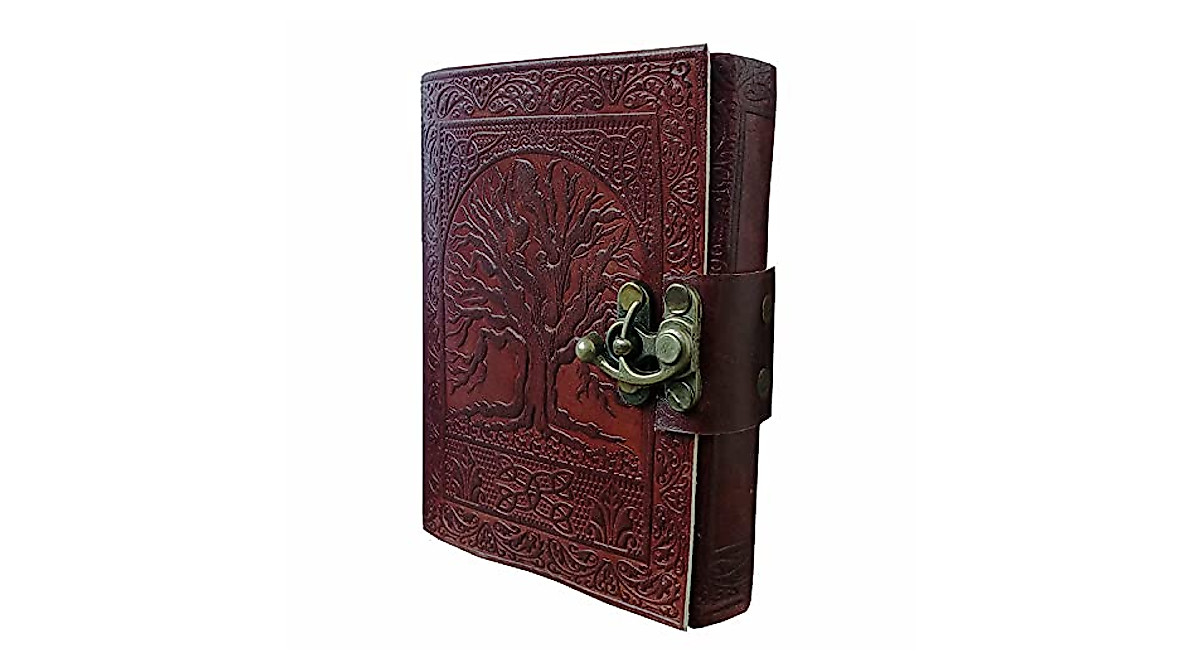 Celtic Tree of Life Leather Spell Book | Wiccan Journal