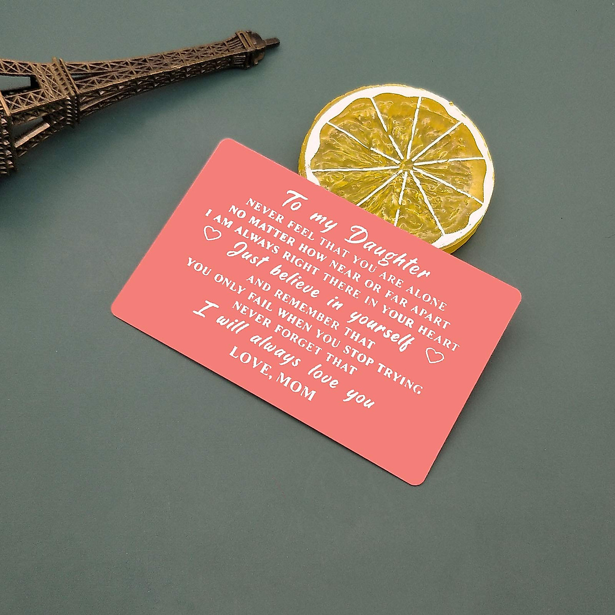 Daughter Gifts Daughter Inspirational Gifts Metal Wallet Card Insert Daughter Wedding Card Daughter Birthday Christmas Graduation Gifts Mom Loves Daughter Gifts Just Believe in Yourself