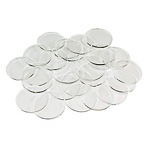 LITKO Round Bases | 27mm Circle | Compatible with Star Wars: Legion | Pack of 25 | (1.5mm Clear Acrylic)