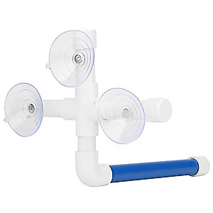 Bird Shower Perches with Strong Suction Cup Parrot Plastic Pipe Stand Toy for Macaw African Greys Budgies Parakeet