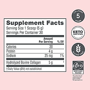 NeoCell Super Collagen Powder, 10g Collagen Peptides per Serving, Gluten Free, Keto Friendly, Non-GMO, Grass Fed, Paleo Friendly, Healthy Hair, Skin, Nails & Joints, Unflavored, 7 Oz