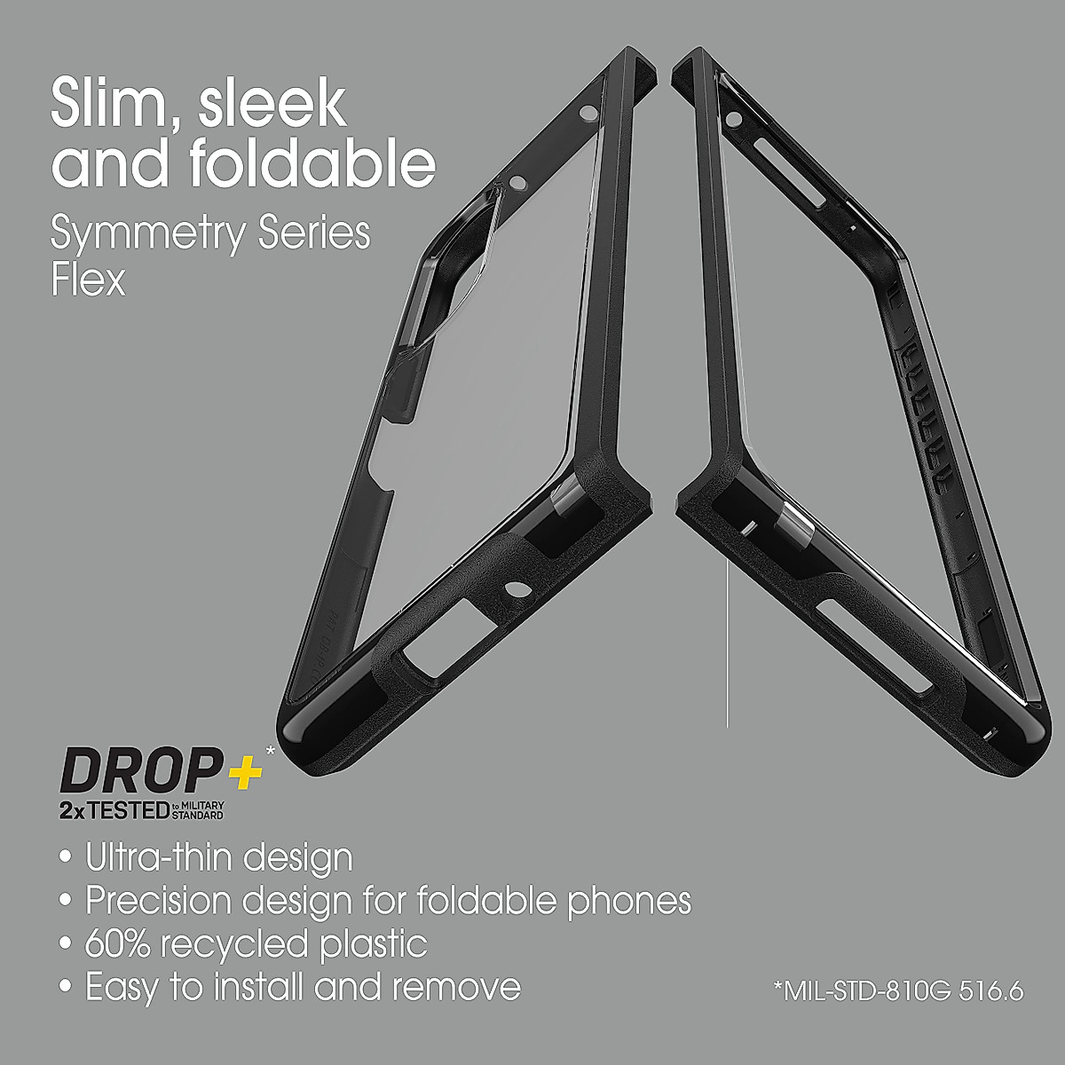 OTTERBOX SYMMETRY SERIES FLEX Case for Galaxy Z Fold3 5G - BLACK CRYSTAL