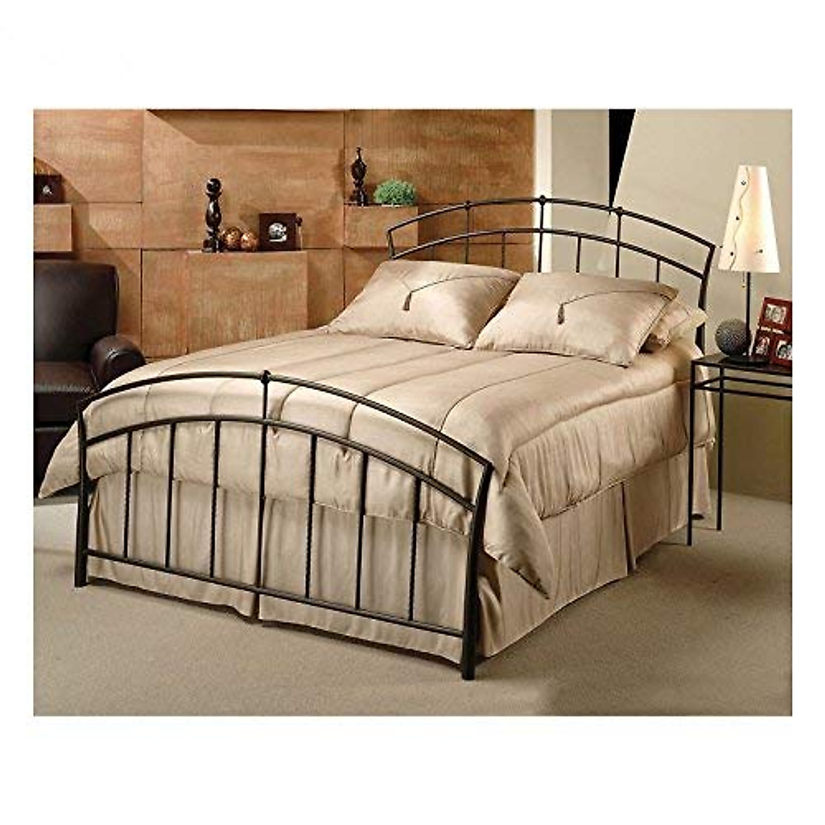 Hillsdale Furniture Vancouver Bed Set with with Rails, Full, Antique Brown