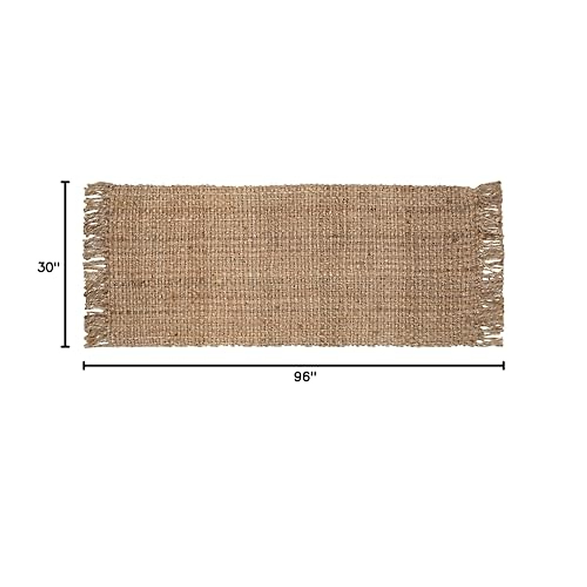 THE BEER VALLEY Hand Woven Jute Runner Rug, 2.5'x8' - Natural, Reversible Farmhouse Rugs for Hallway, Kitchen, Living Room - 30x96 Inches