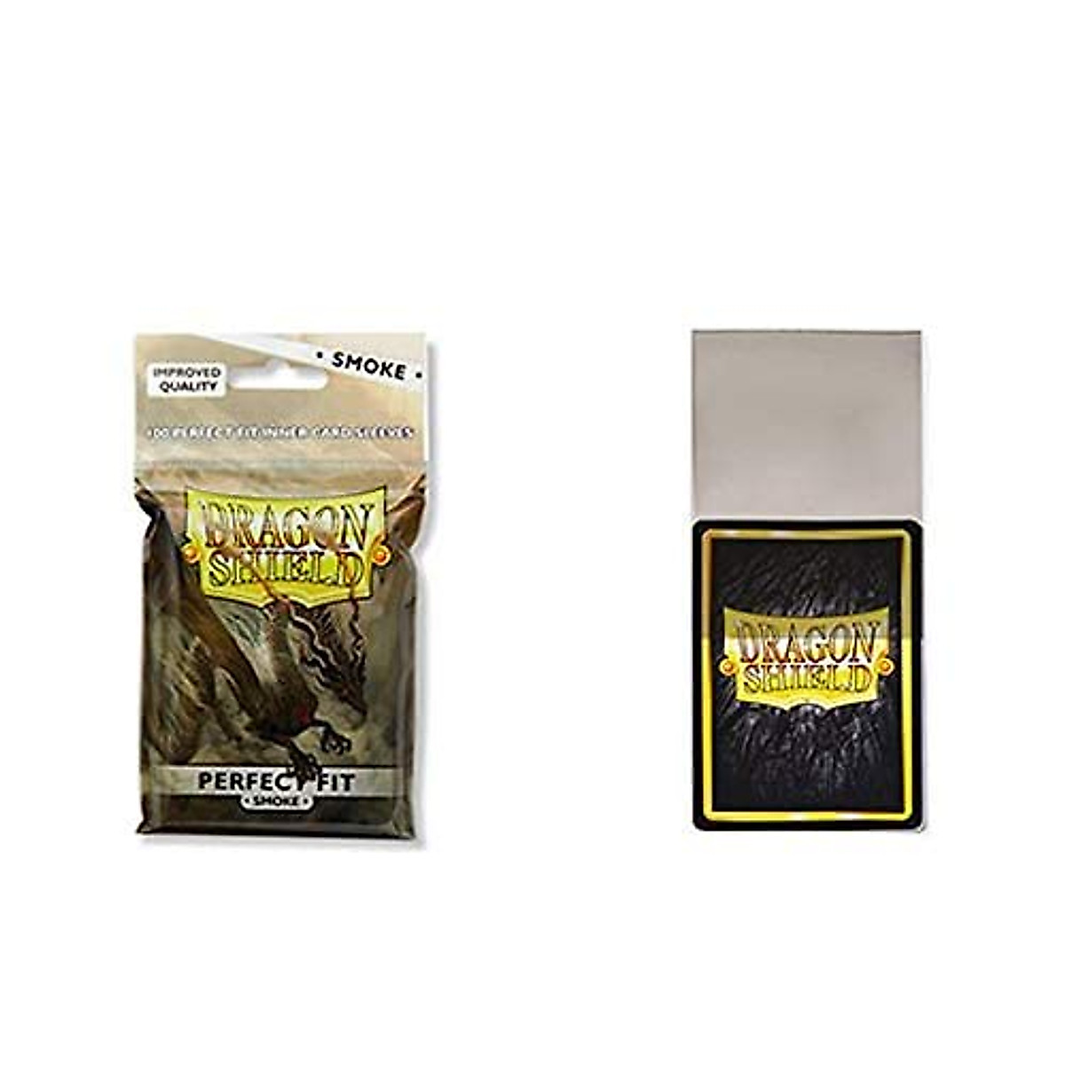 2 Packs Dragon Shield Inner Sleeve Smoke Standard Size 100 ct Card Sleeves Individual Pack