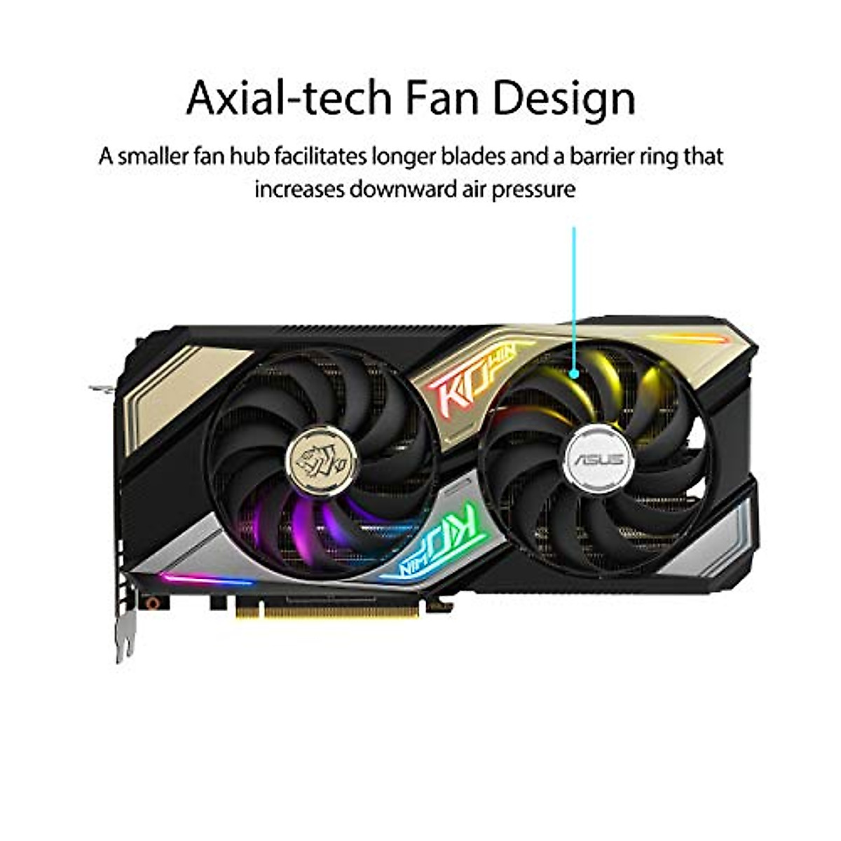 ASUS KO NVIDIA GeForce RTX 3070 V2 OC Edition Gaming Graphics Card (PCIe 4.0, 8GB GDDR6 Memory, LHR, HDMI 2.1, DisplayPort 1.4a, Axial-tech Fan Design, 0dB Technology, Enduring capacitors)