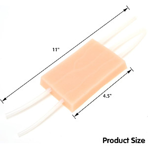 MIIRR IV Injection Training Pad with Veins to Simulate Real Skin Texture Model, Silicone Injection Training Pad Model for Medical Students, Nurses Training