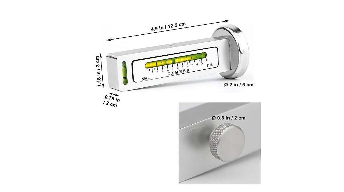 Toolwiz Universal Wheel Alignment Gauge for Car Camber & Caster Adjustment