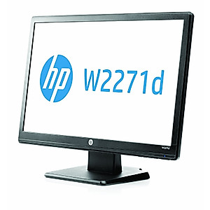 HP W2271d 21" LED Monitor, 60Hz, 200nits, 1920x1080, Internal Power Supply