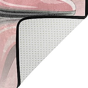 ALAZA High Heel Shoes Butterfly Non Slip Area Rug 4' x 5' for Living Dinning Room Bedroom Kitchen Hallway Office Modern Home Decorative