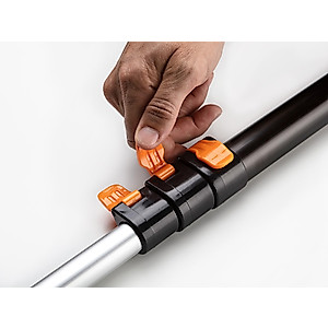 7-24 ft Long Telescopic Extension Pole // Multi-Purpose Extendable Pole with Universal Twist-on Metal Tip // Lightweight and Sturdy // Best Telescoping Pole for Painting, Dusting and Window Cleaning