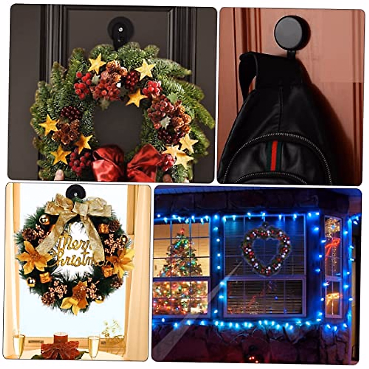 Amosfun 3pcs Coat Front Cup Room Retro Key Punch-Free Metal Mounted Sundries Cap Hook Utility Daily Use Hangers Duty Multi-Functional Hanging Refrigerator Towel Party for Door Round Bags