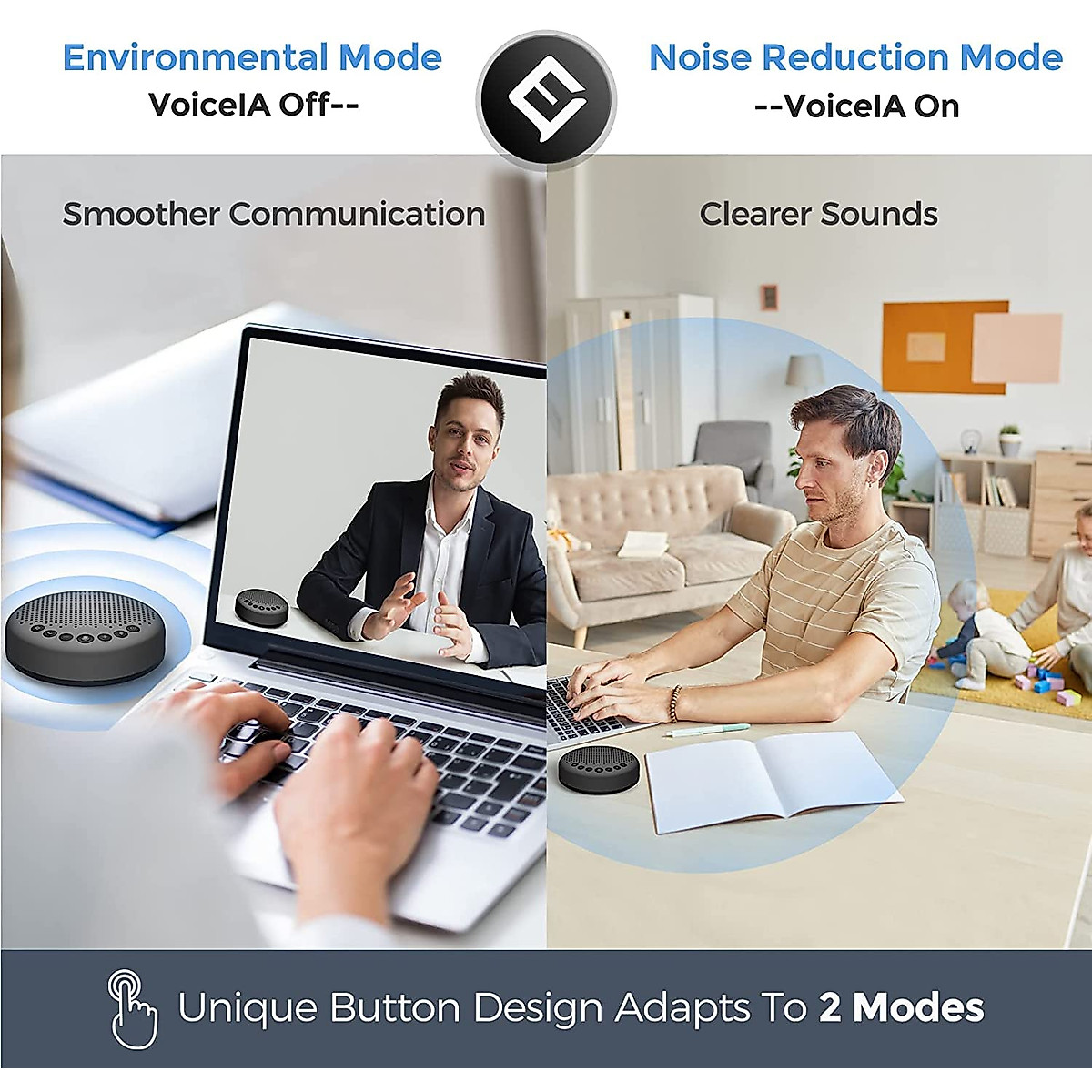 EMEET Conference Speaker and Microphone Luna & EMEET USB Speakerphone for Live Streaming C990