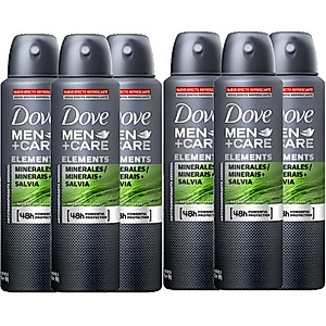 Dove Men+Care Minerals + Sage Deodorant 150ML 5.07oz (Pack of 6)