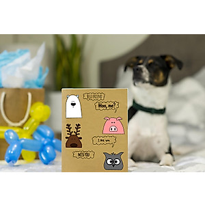 arriettycraft Animals Talking Box Clear Stamps Deer Pig Giraffe Bear Snail Rubber Stamps Owl Sheep Dog Silicone Stamps for Cards Making Decoration Clear Stamps or Scrapbooking Paper Craft Tools