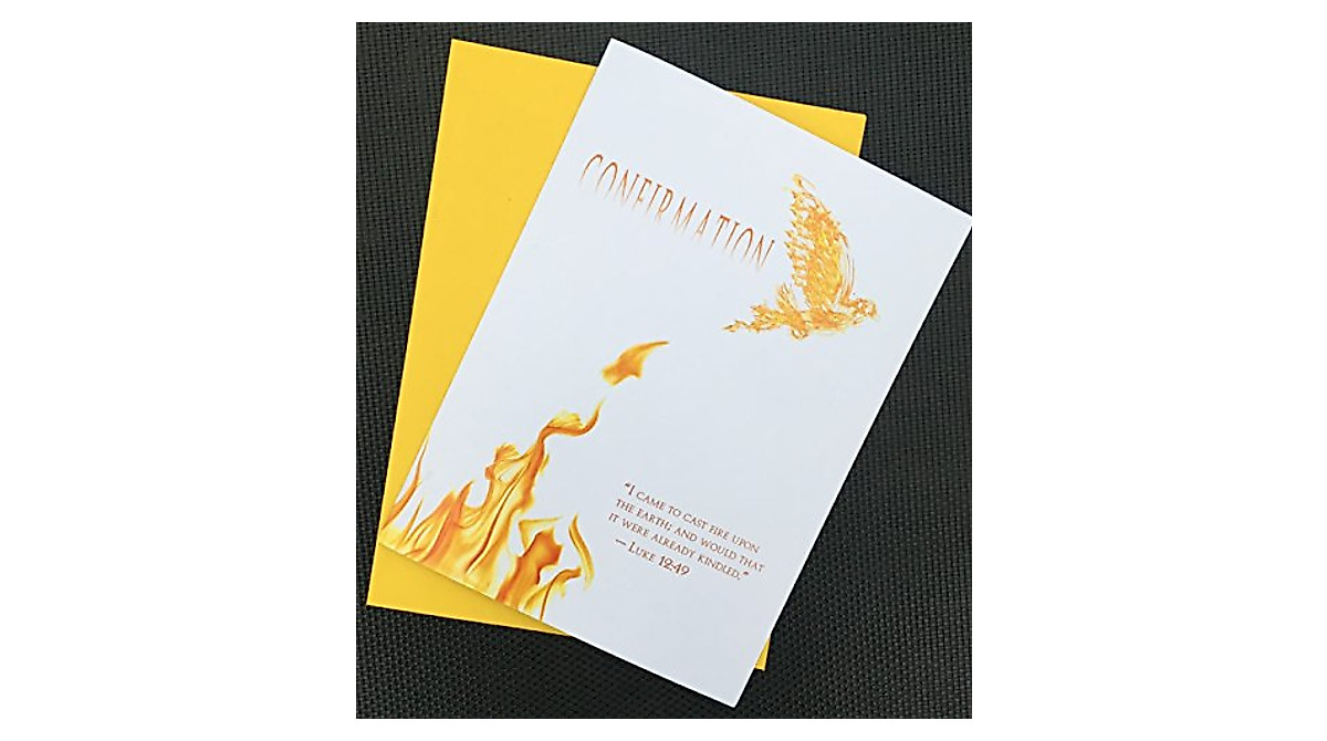 Dove of Fire Confirmation Card for Sacrament of Confirmation