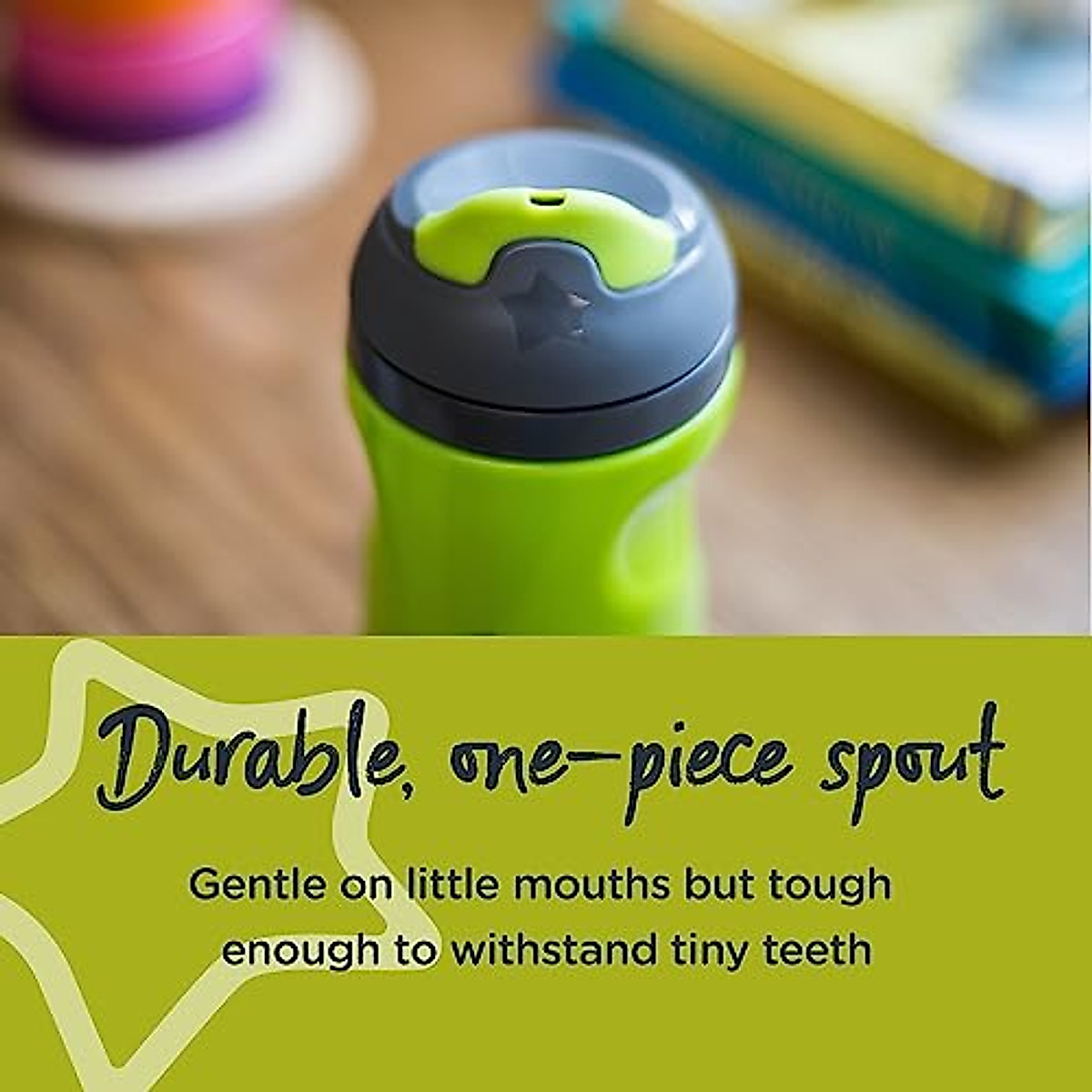 Tommee Tippee Insulated Sippee Cup, Water Bottle for Toddlers, Spill-Proof, BPA Free, 9oz, 12m+, Pack of 2, Green and Teal