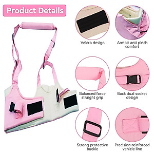 YESTIC Adjustable Baby Walking Harness Toddler Harness Assistant Belt for Learning Walk Easy-to-Wear Walking Learning Helper for Boys Girls. (Pink)