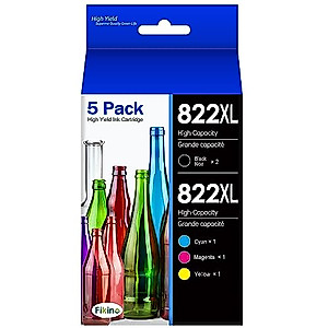 822XL Ink Cartridges Remanufactured for 822 T822 XL Ink Cartridges Replacement for Epson 822 XL T822XL for Epson Workforce Pro WF-3820 WF-4820 WF-4830 WF-4833 WF-4834 Printer (BCMY, 4 Pack)