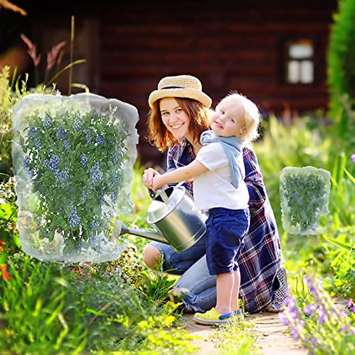 SATOCVAY Insect Bird Barrier Netting, 6 PCS Netting for Garden Protection with Drawstring, Plant and Fruit Tree Netting Barrier Bags, Durable Plant Cover for Plant, Fruit, Flower, Vegetable