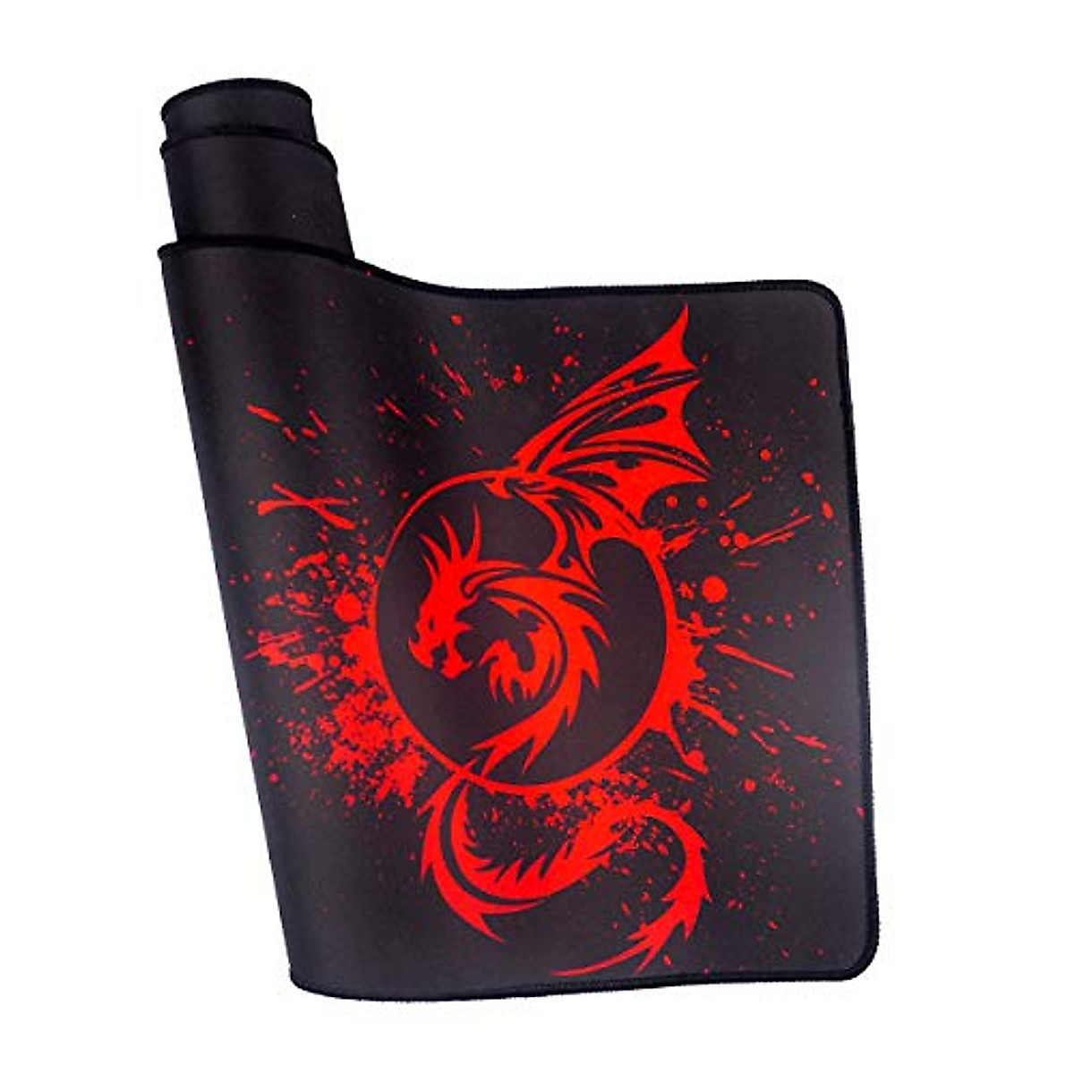 Large Mouse Pad Gaming Mouse Pad Fly Dragon Mouse Pad Gamer Office Computer Mouse Mat (A-Red)