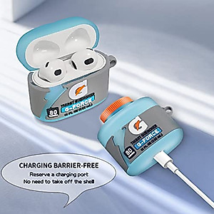 Cartoon Sport Water Case for AirPods 3 Case (2021), 6in1 Accessories Set Protective Cover for Air pods 3, Cute Food Design Silicone Case for AirPods 3rd Generation Case for Boys Men (Blue Sport Water)